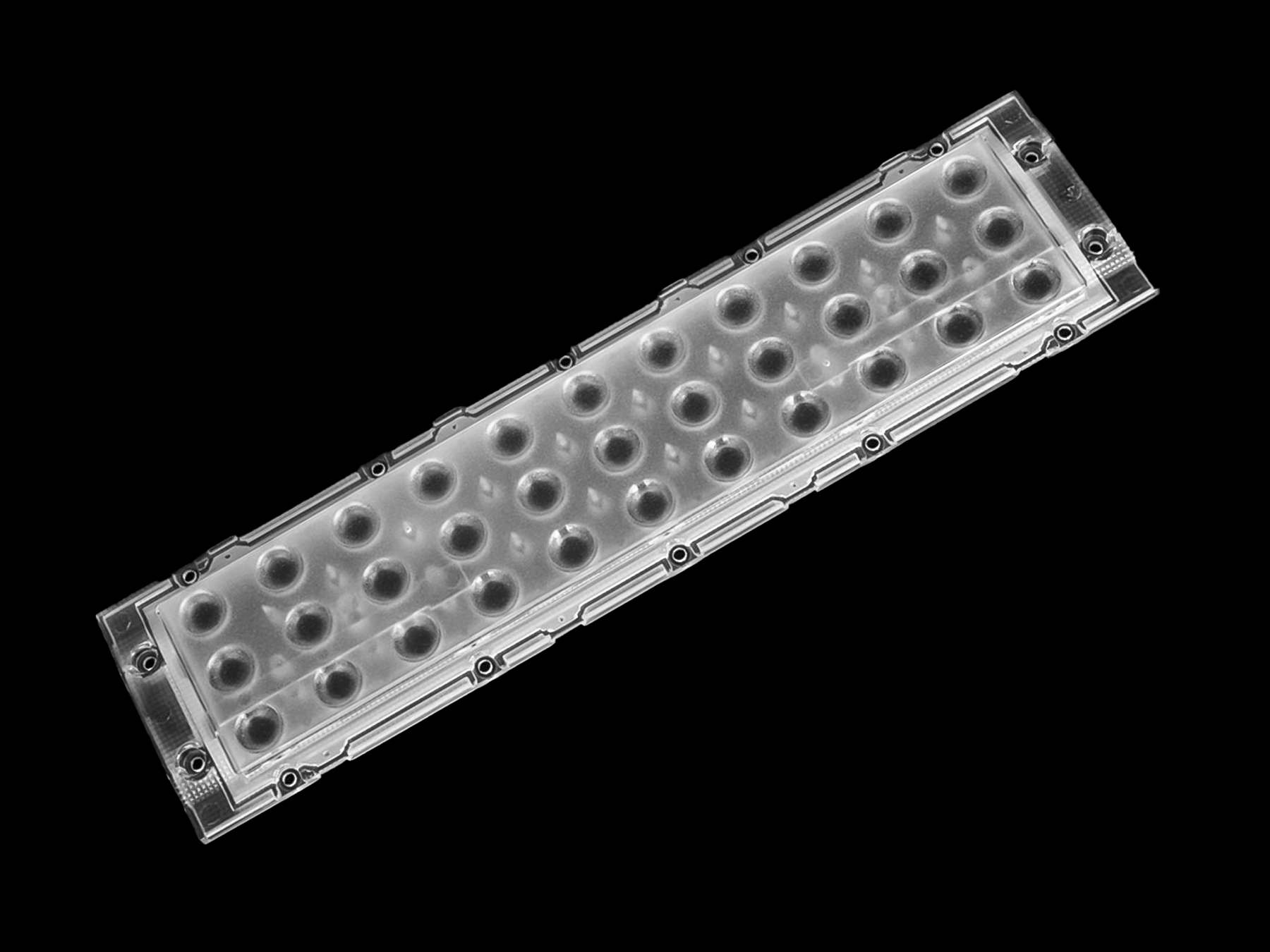 11x3 lens array 90° with IP66 protection and for IK08 test - Asahi Optics